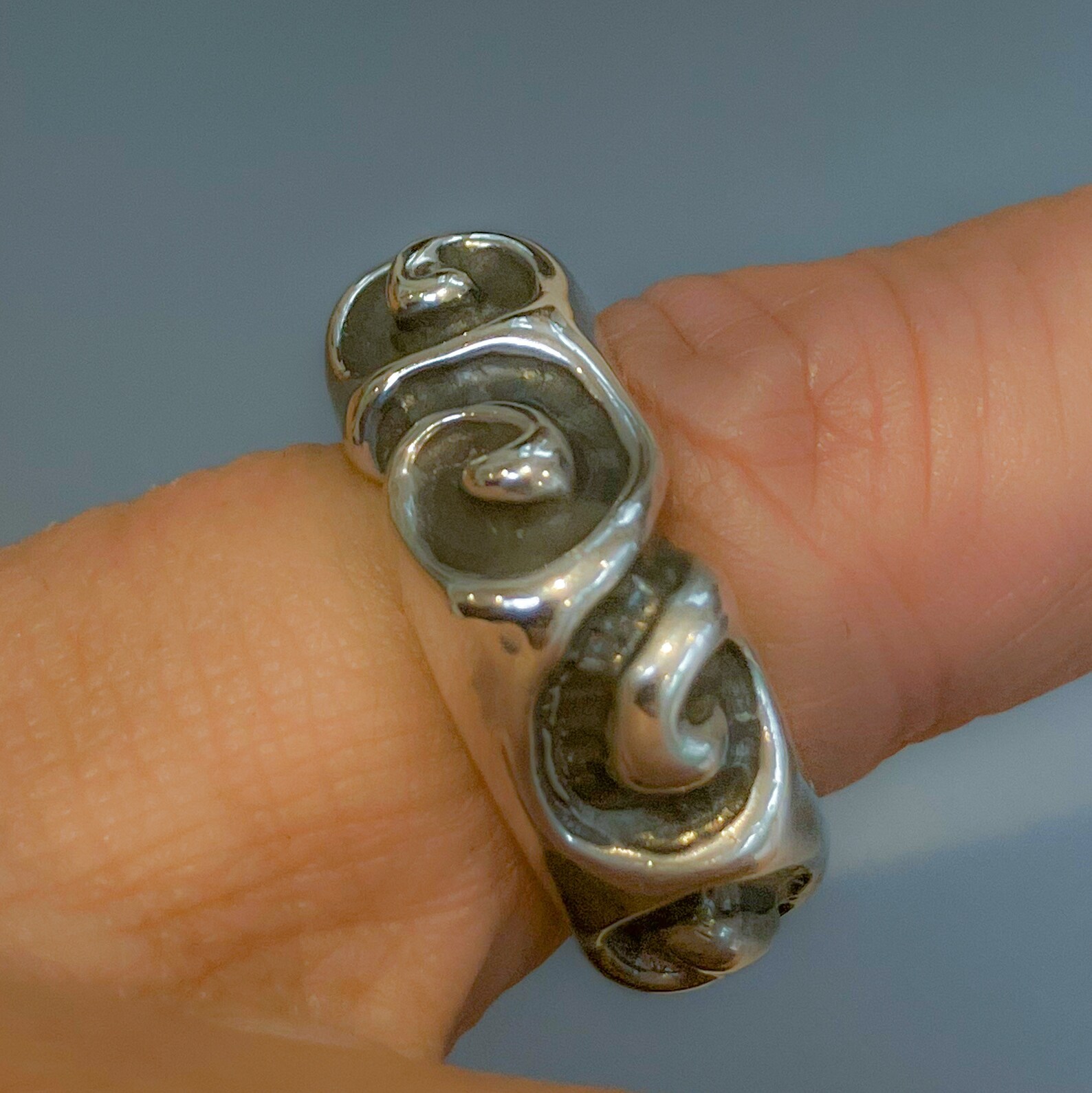 Where Two Waves Meet...solid Sterling Silver Ring... - Etsy