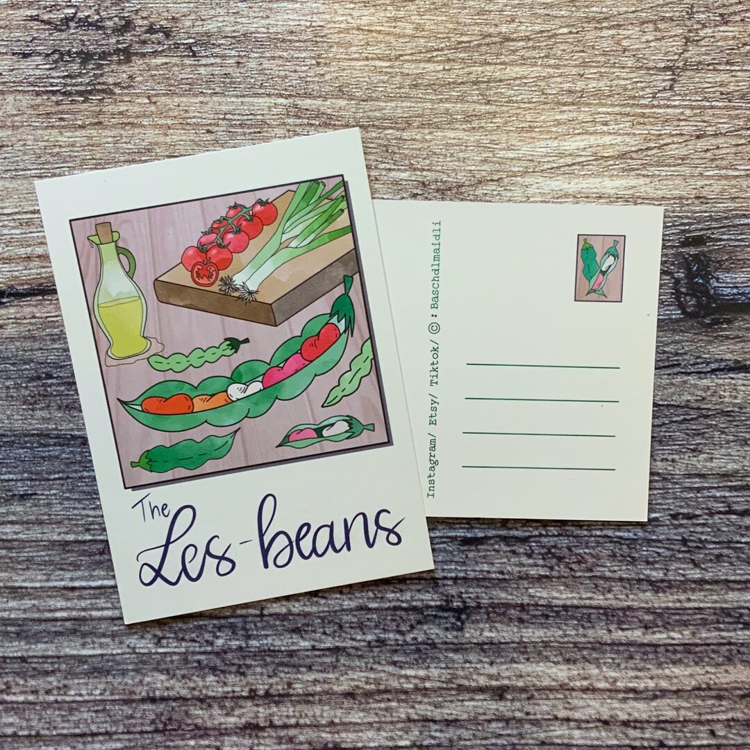 Lesbian Pride Flag Beans Postcard Polaroid - Etsy