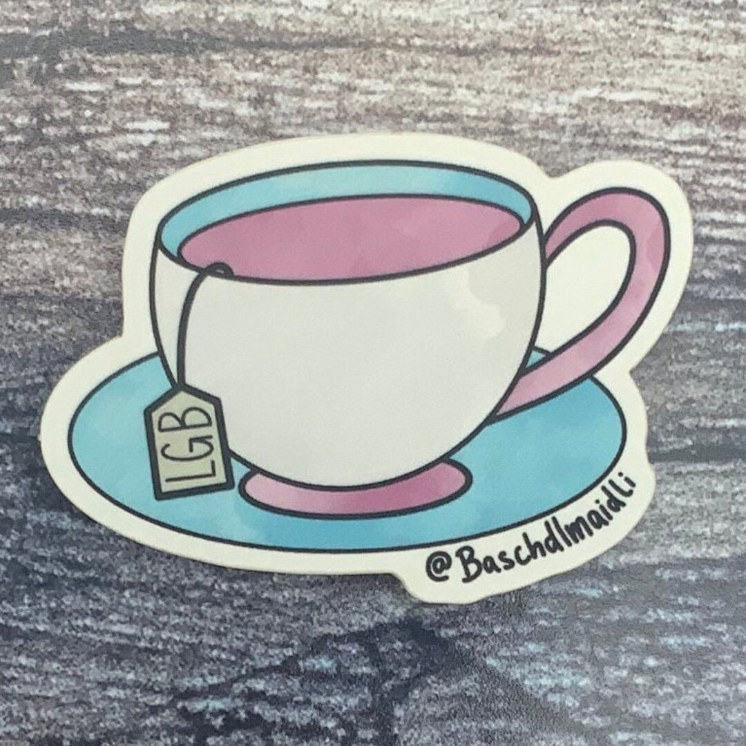 LGB Teacup Die Cut Sticker - Pride Flag Transgender Pun BMDCS13 - Etsy
