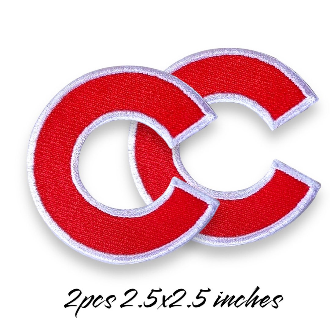 2PCS Cubs c Red 2.5x2.5 Embroidered Patch Iron,sew on Clothes Free ...