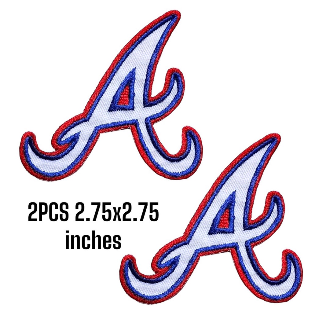2PCS Braves A 2.75x2.75 Embroidery Patches Logo Iron,sew on Clothes ...