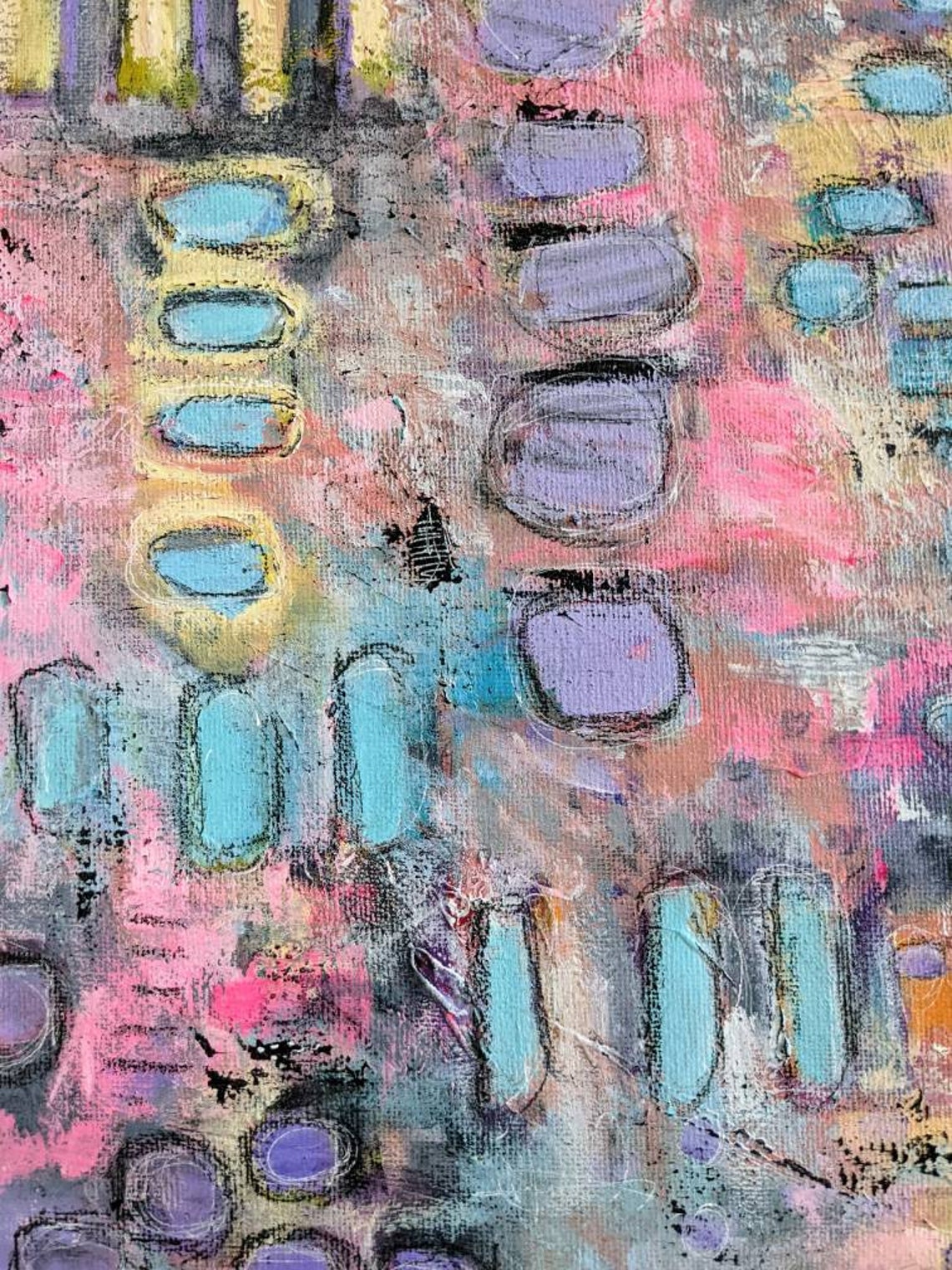 Come Together 12x12 Original Abstract Acrylic Painting | Etsy