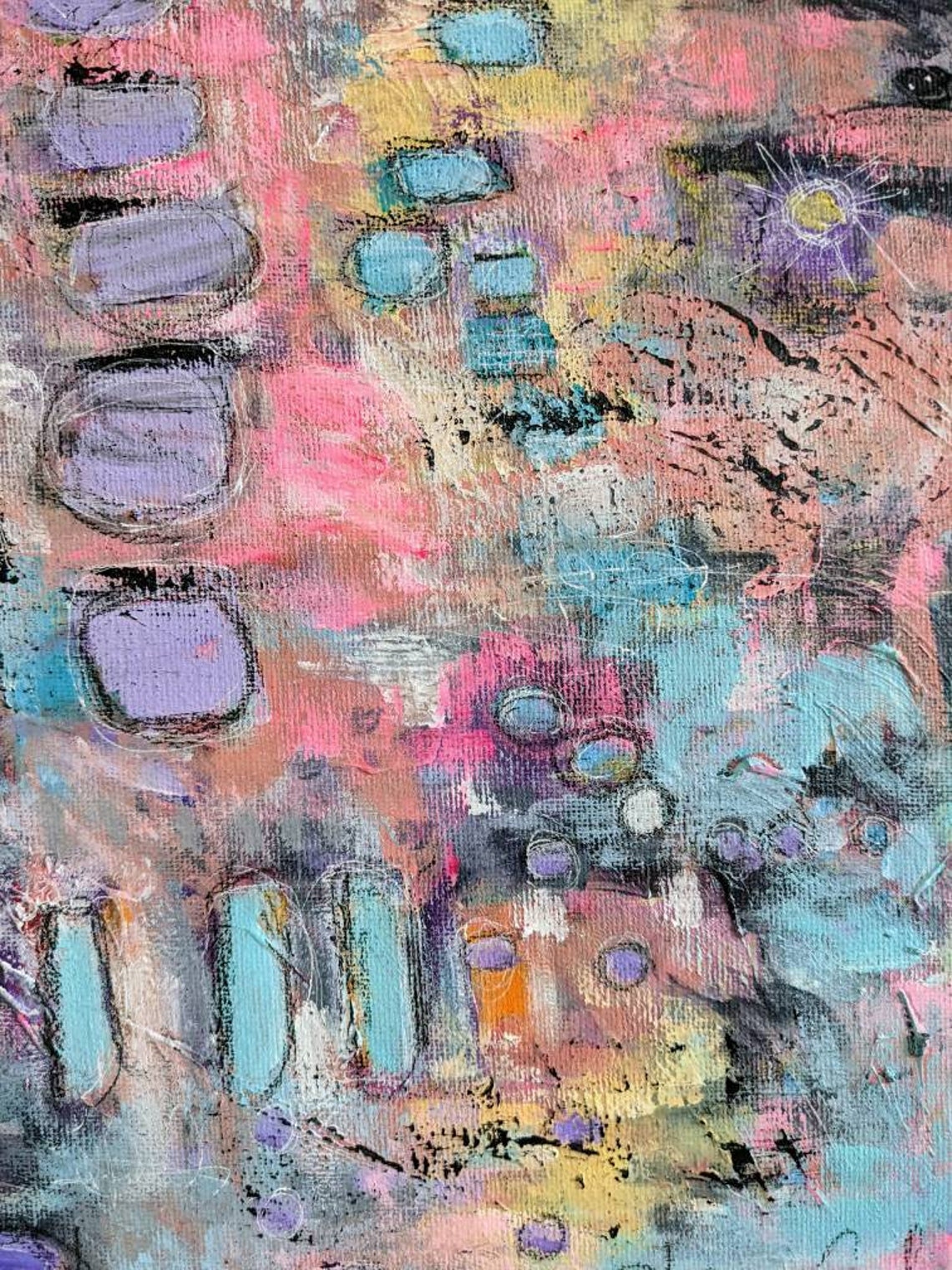 Come Together 12x12 Original Abstract Acrylic Painting | Etsy