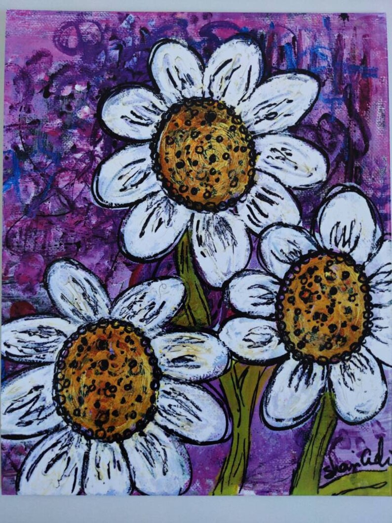 Whimsy and Wonder Abstract 8x10" Flower Print - Etsy