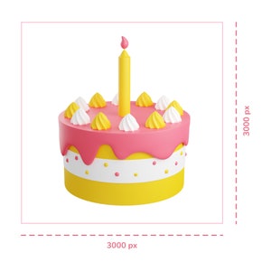 Birthday Party 3D Illustrations Collection 3d Illustrations in Png ...