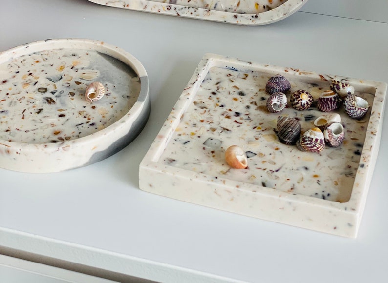 Jesmonite Tray Terrazzo Seashell Shell Coastal Tropical - Etsy