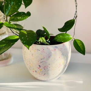 Jesmonite Terrazzo Planter | Design Colorful Confetti | Modern Round ...