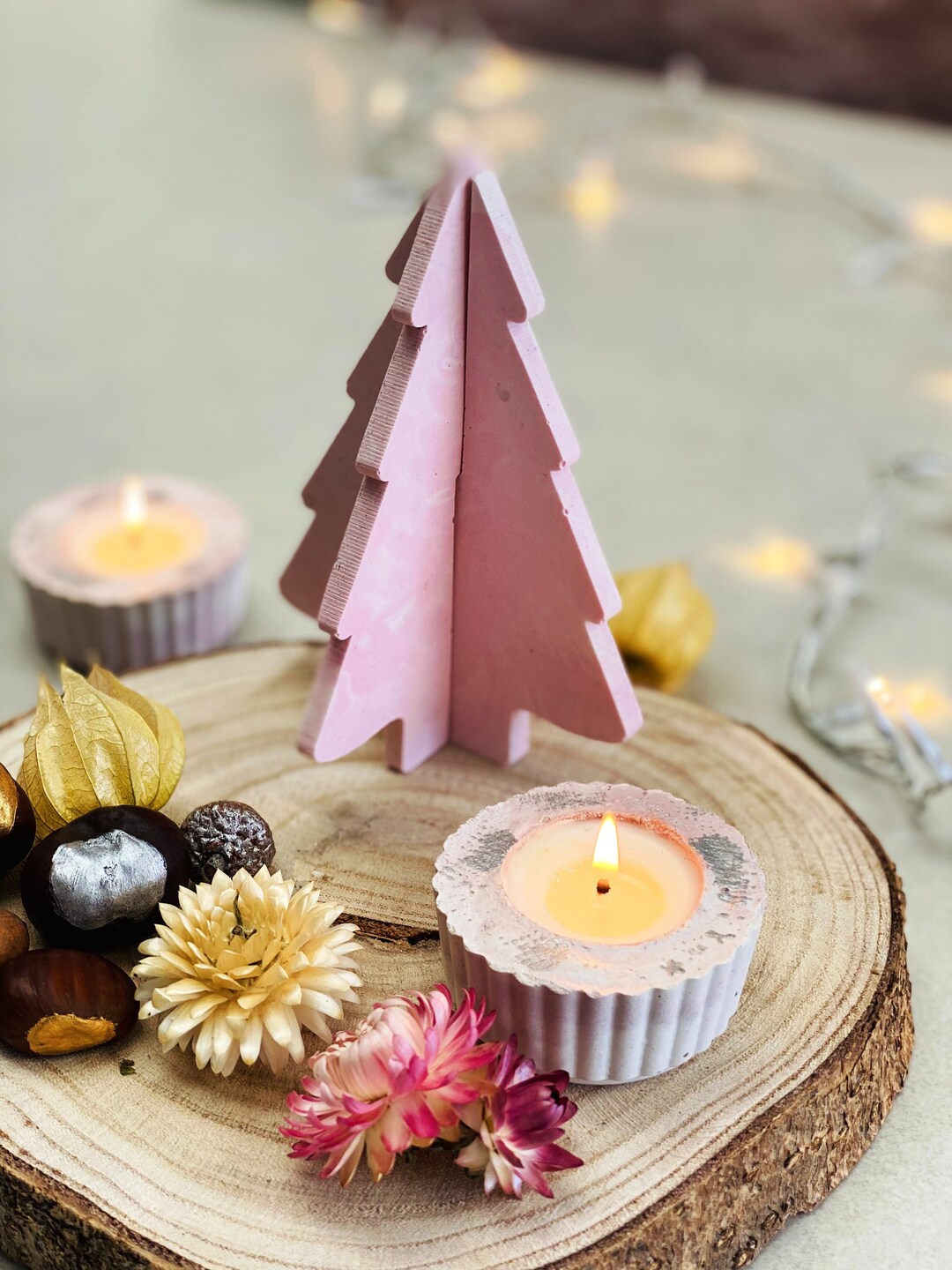 Sapin Noël Jesmonite Terrazzo | Décoration Table Festive | Déco 3D à ...
