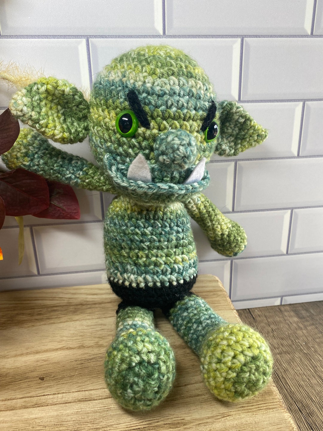 Handmade Amigurumi Green Goblin Made From Acrylic - Etsy