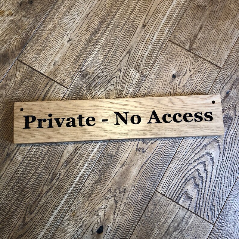 Private No Access Bespoke Sign - Etsy
