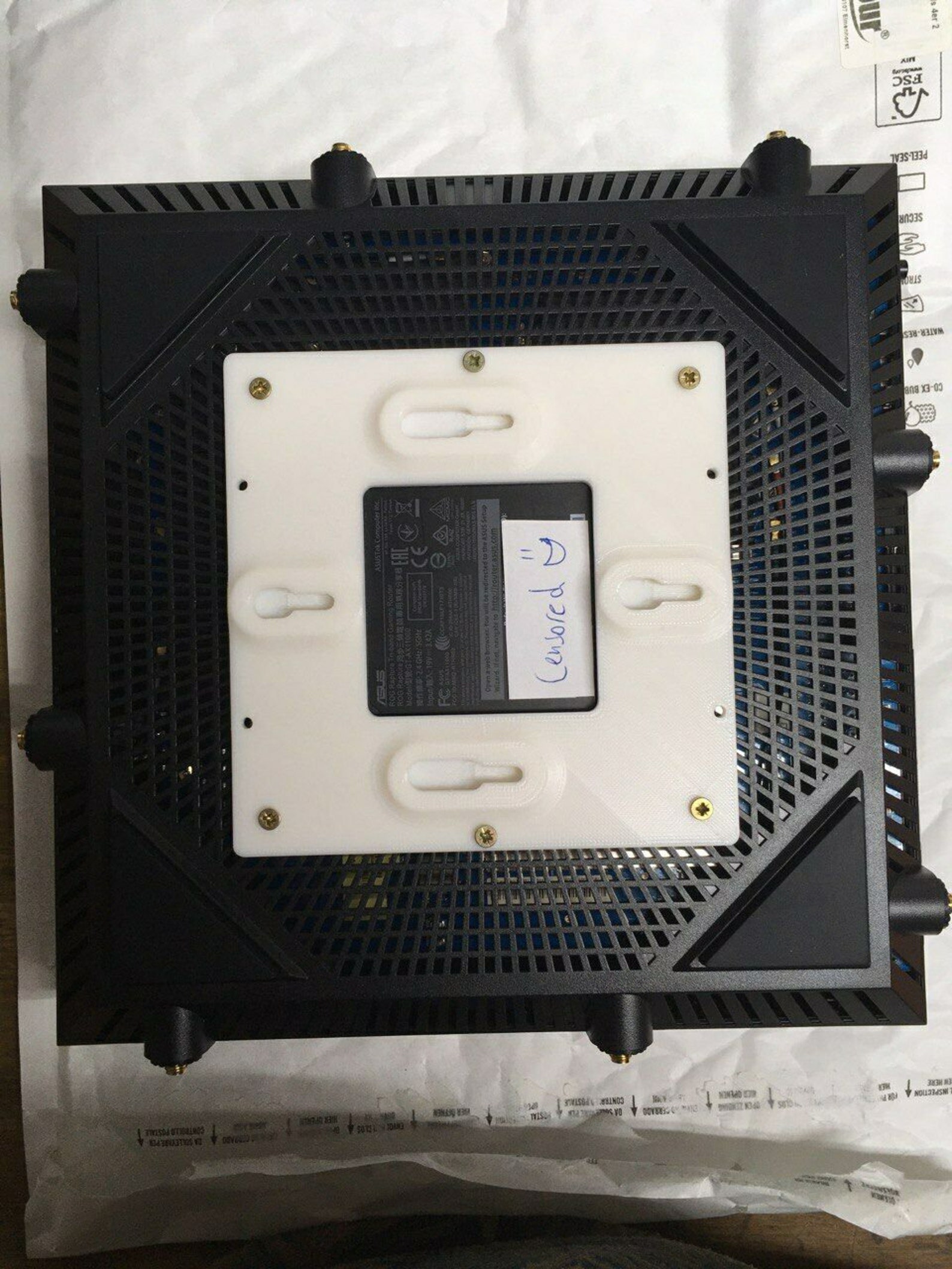 ASUS Router Wall Mount Ceiling Mount Bracket GT-AX11000 RT-AC5300 Rog ...