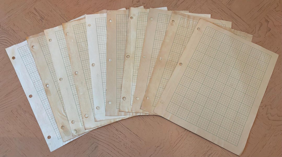 Vintage Coffee and Tea Dyed Green Ledger Paper Pack Green Papers for ...