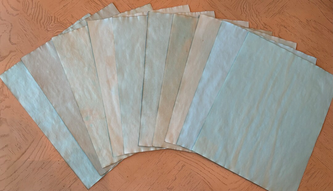 Tea Dyed Medium Blue Paper Pack Tea Stained Junk Journal Blue Paper ...