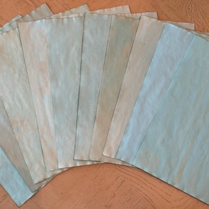 Tea Dyed Medium Blue Paper Pack Tea Stained Junk Journal Blue Paper ...