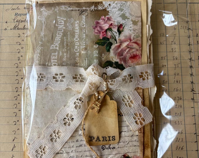 Handmade French Junk Journal, Coffee Tea Dyed Paper - Etsy