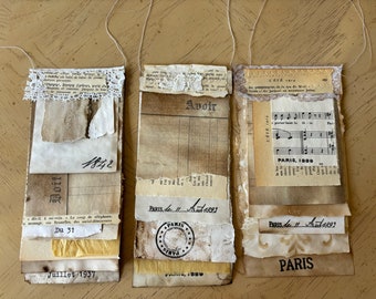 French Scrappy Notepads for Junk Journals French Themed Ephemera ...