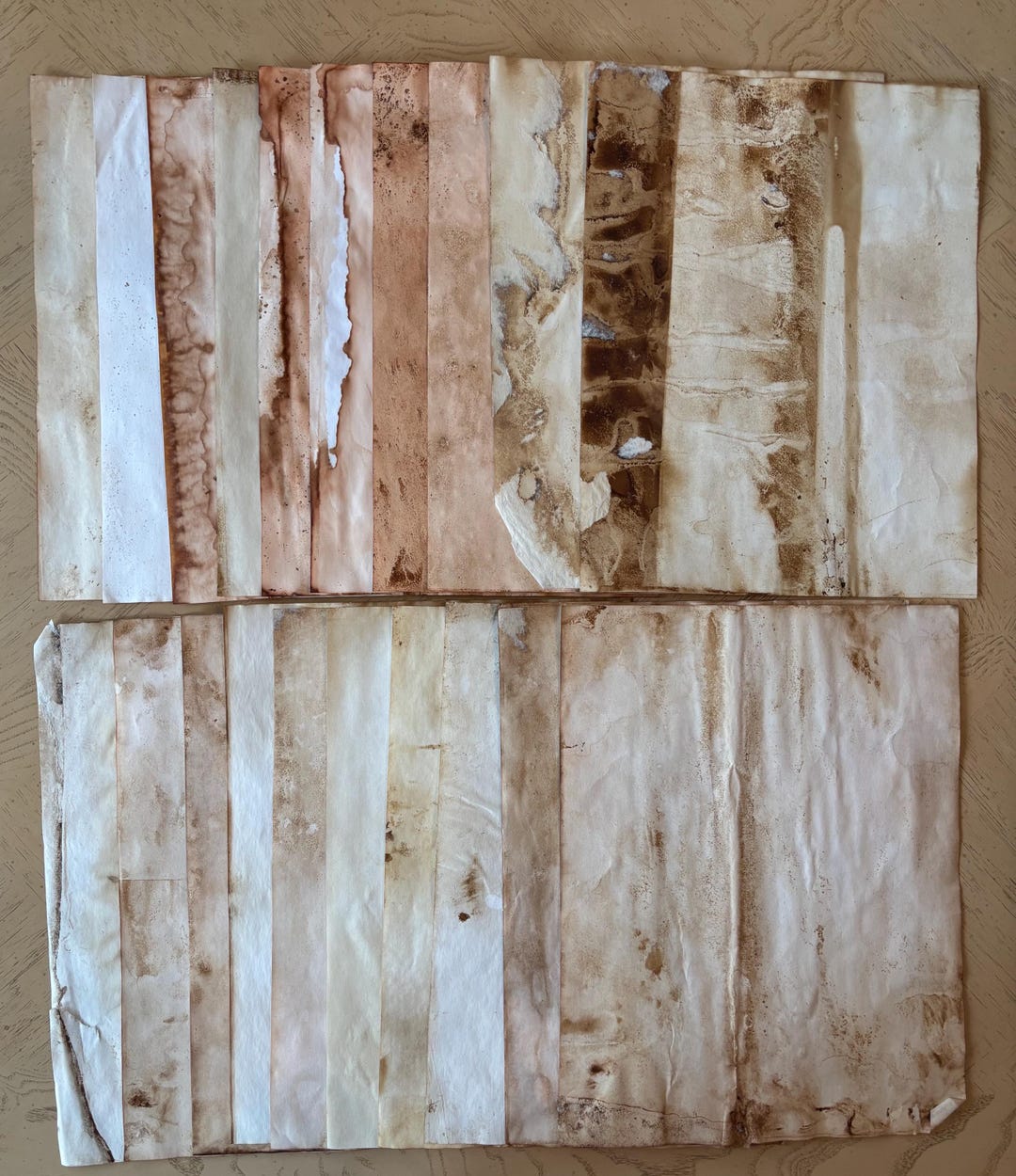 Coffee Dyed Paper Pack: Extra Grungy Rustic Vintage Style Journal ...