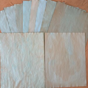 Tea Dyed Medium Blue Paper Pack Tea Stained Junk Journal Blue Paper ...