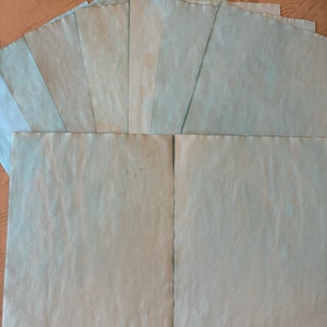 Tea Dyed Medium Blue Paper Pack Tea Stained Junk Journal Blue Paper ...