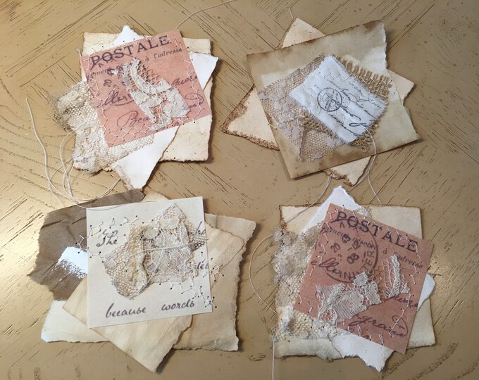 French Themed Clusters Embellishments for Junk Journals Neutrals Shabby ...