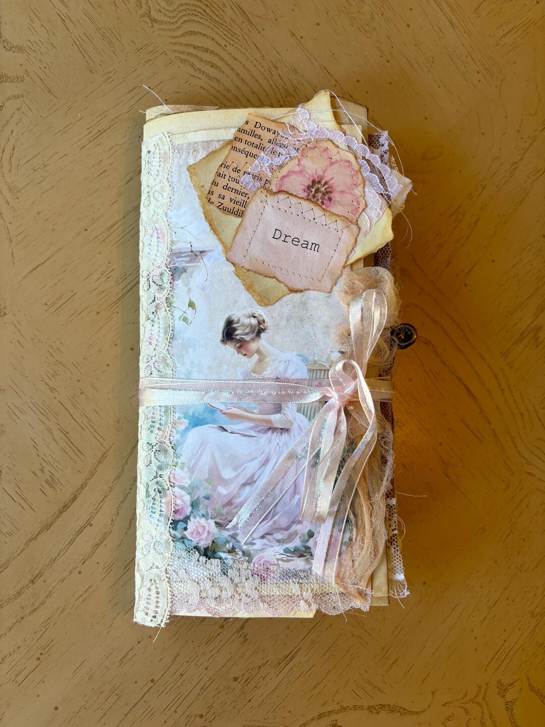 Vintage Shabby Chic Style French Themed Journal With Gorgeously Grungy ...