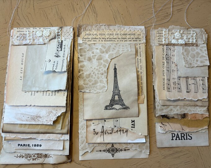 French Scrappy Notepads for Junk Journals French Themed Ephemera ...