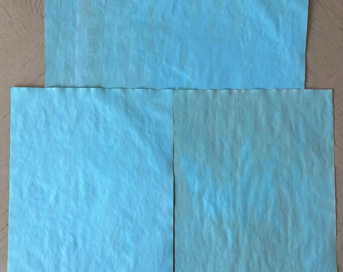 Tea Dyed Medium Blue Paper Pack Tea Stained Junk Journal Blue Paper ...