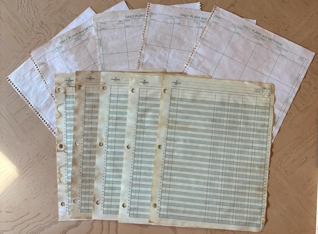 Vintage Coffee and Tea Dyed Green Ledger Paper Pack Green Papers for ...