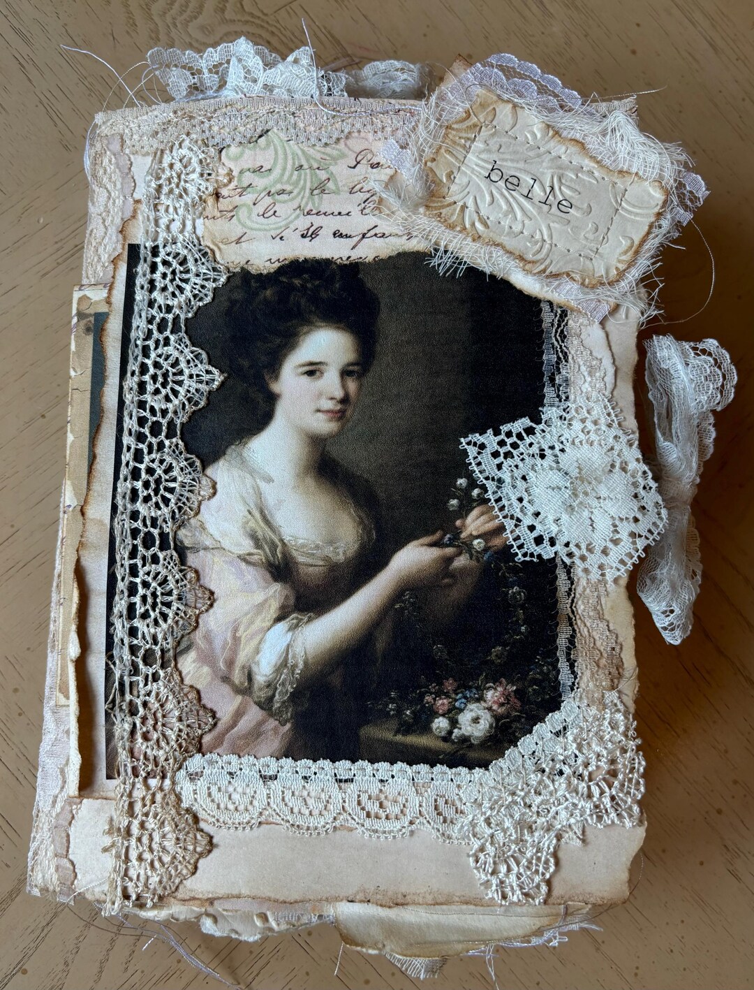 Vintage Style French Journal With Gorgeously Grungy Coffee and Tea Dyed ...