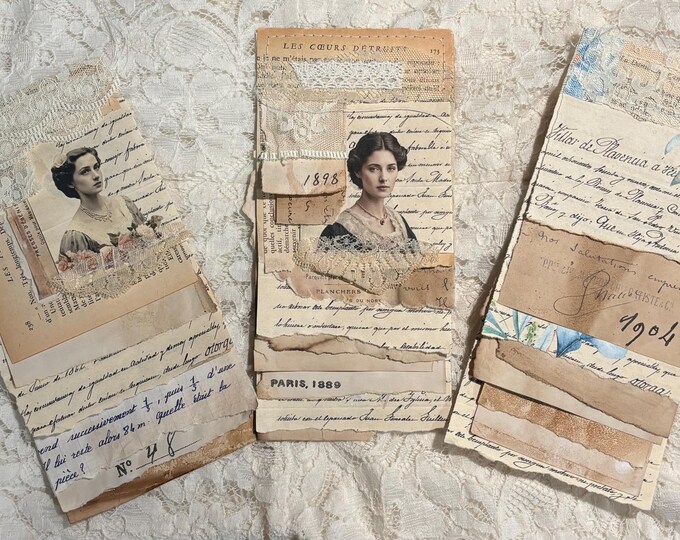 French Scrappy Notepads for Junk Journals French Themed Ephemera ...