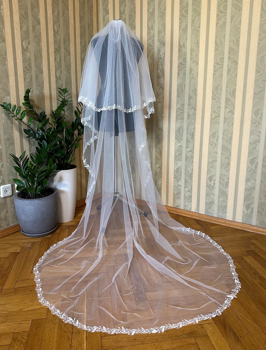 Veil Wedding 2 Tier Veil Cathedral Wedding Veil Bridal Veil - Etsy
