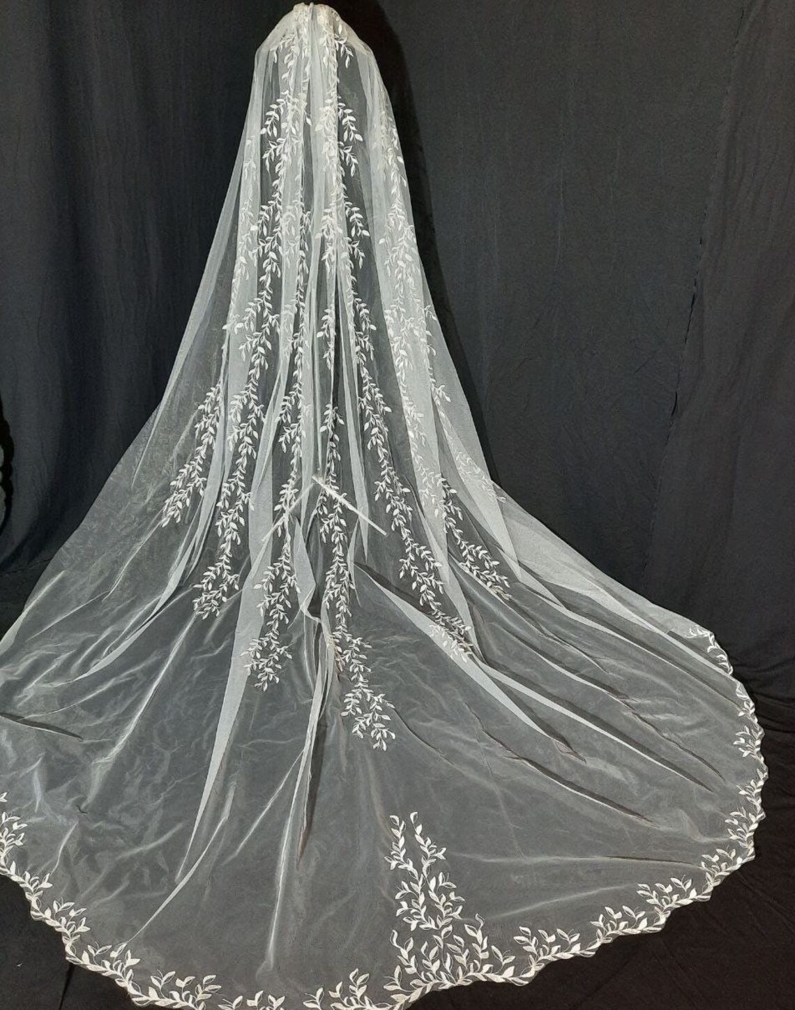 Bridal Veil Leaf Veil Wedding Veil Trim Veil Applique Lace 1 - Etsy