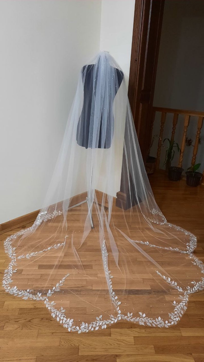 Veil Wedding Leaves Veil Bridal Veil With Leaf Veil Tulle With - Etsy