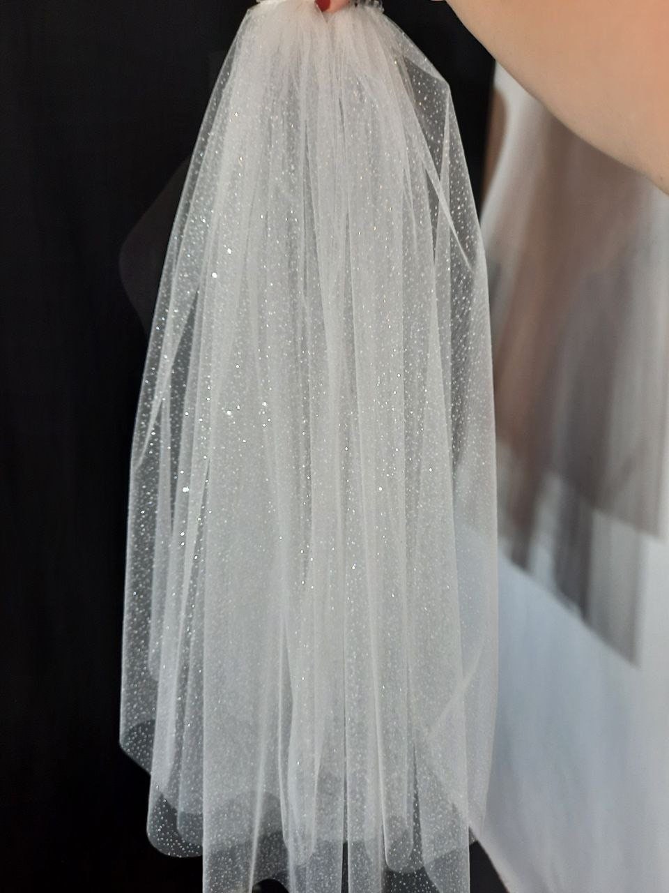 Glitter wedding veil glitter bridal veil sparkle veil tulle | Etsy