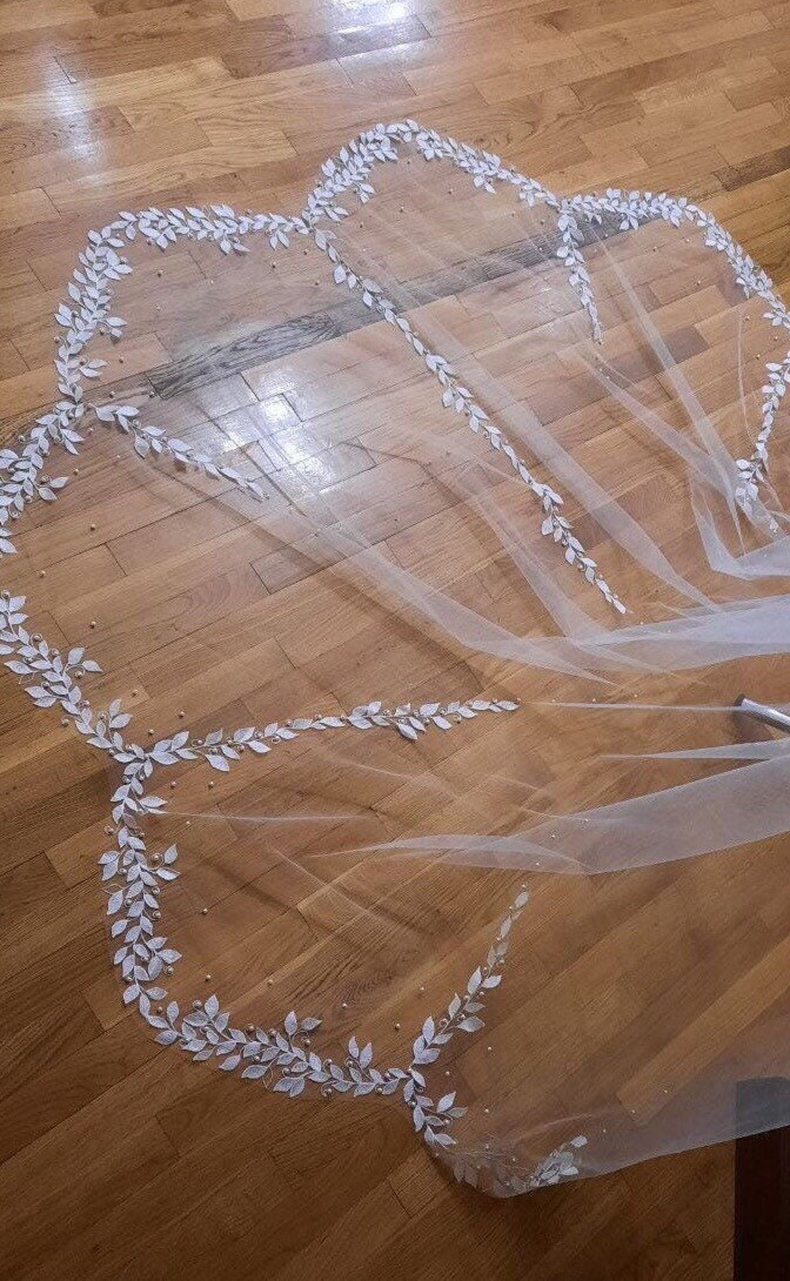 Veil Wedding Leaves Veil Bridal Veil With Leaf Veil Tulle With - Etsy