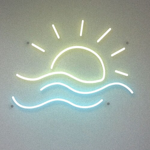 Ocean Sunset Wave Sunset Sun Neon Sign Wave Neon - Etsy