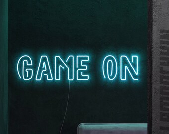 Neon Game on Sign - Etsy