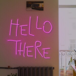 Hello There HELL HERE Neon Sign, Neon Sign Custom, Catwoman Hell Here ...