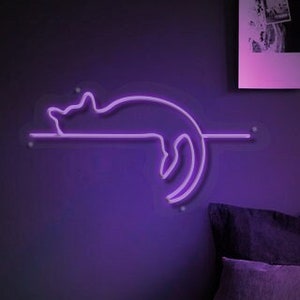CAT 1.0 Neon Sign One Line Cat, Art Neon, Led Neon Sign, Bedroom Neon ...