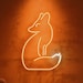 Fox Neon Sign Fox Led Neon Animal Neon Orange Neon | Etsy