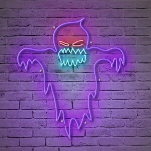 SCARY Ghostevil Ghost/neon Signdecor for Room Neon Light | Etsy