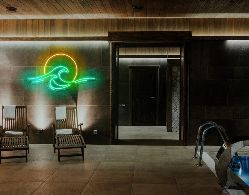 Sunset Wave LED Neon Signgiftwall Decorcustom Signneon | Etsy