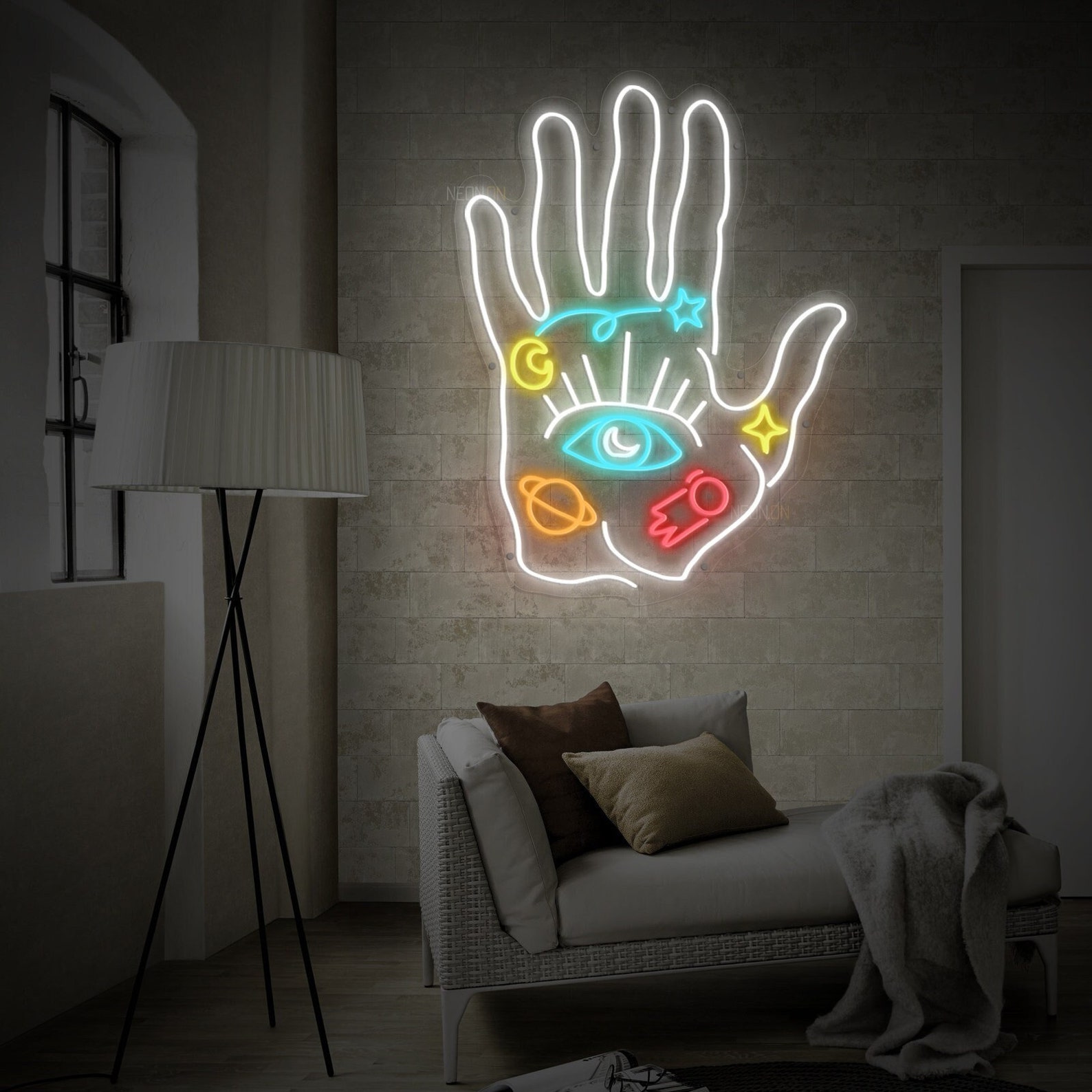 Spiritual Handspiritual Neon Sign Led Neon Sign Neon Light - Etsy