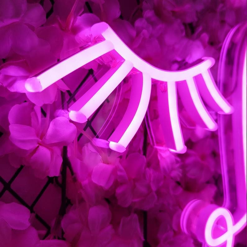 Pink Face Neon Neon Sign Pink Deocr for Wall Decor for | Etsy