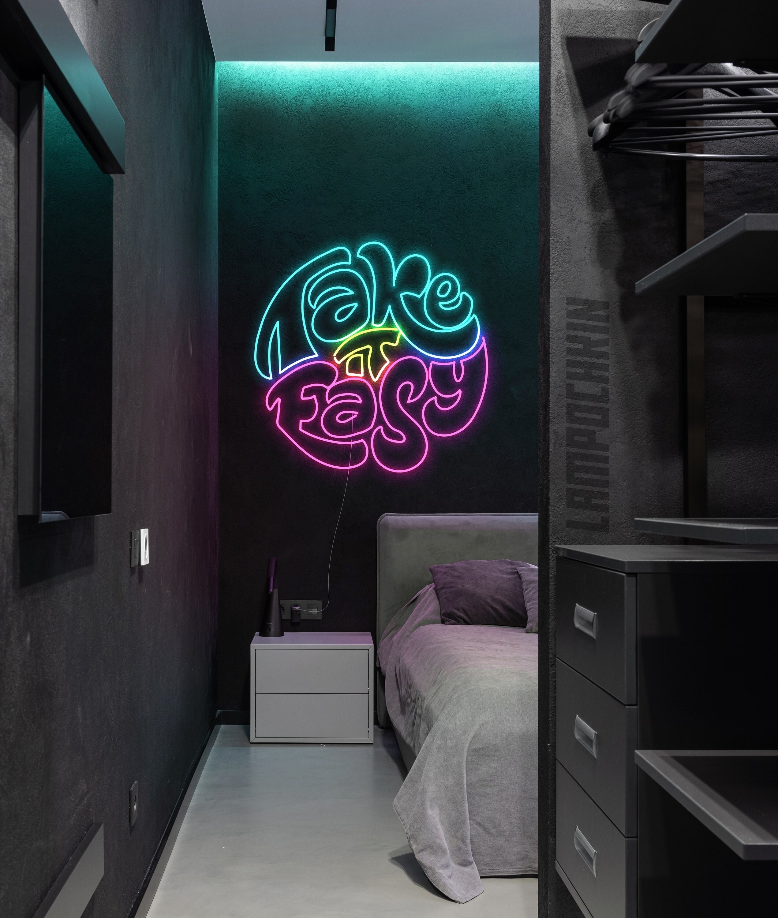 Take It Easy Neon Sign Neon Sign Light Neon Sign Bedroom | Etsy