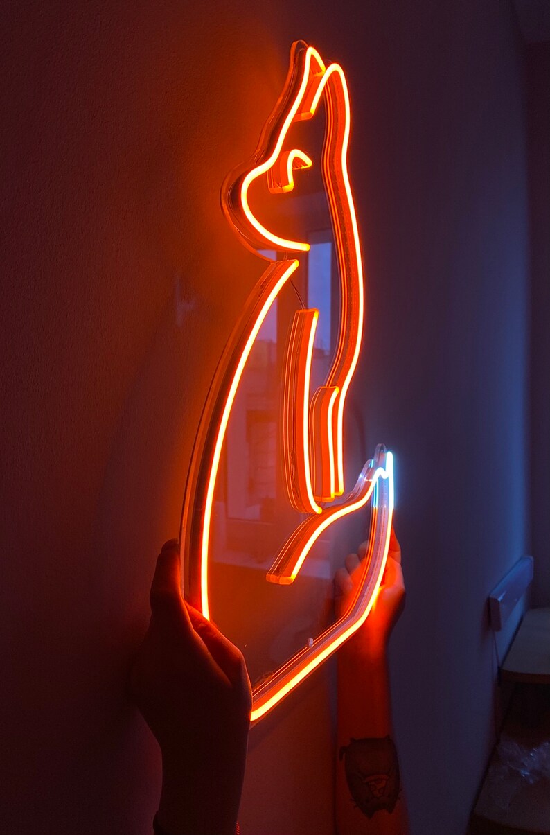 Fox Neon Sign Fox Led Neon Animal Neon Orange Neon | Etsy