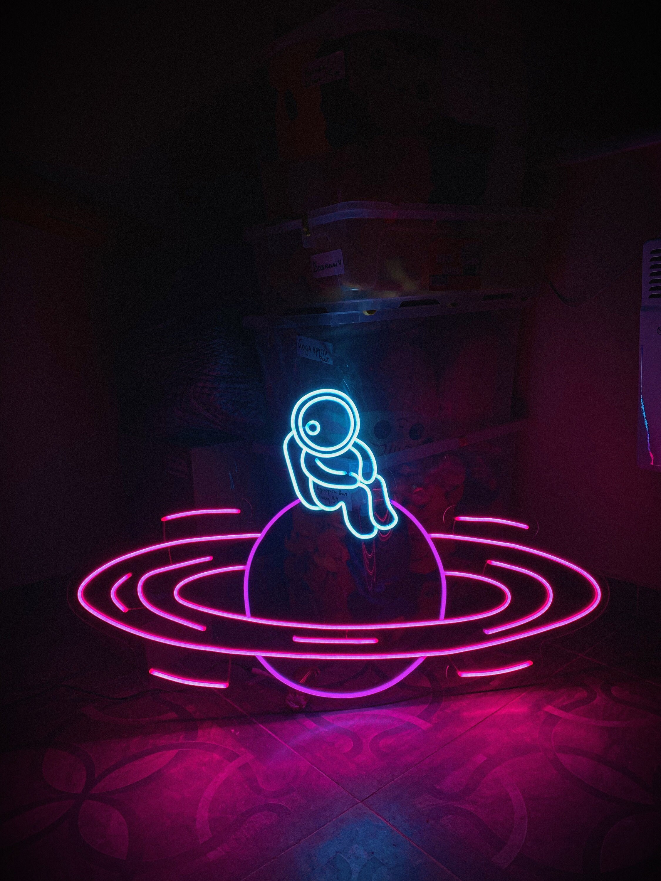 The Place on Saturn N-ASA Neon Sign Gaalaxy Neon for Cafe | Etsy