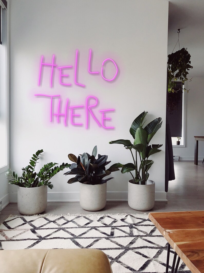Hello There HELL HERE Neon Sign Neon Sign Custom Catwoman - Etsy
