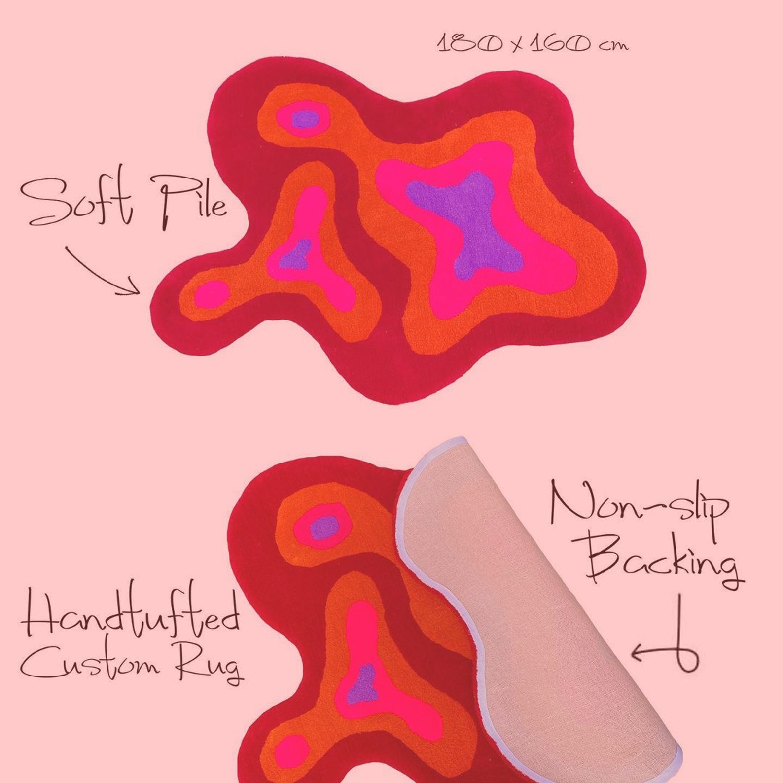 Abstract Rug Handmade Rugs Any Logo Rug Any Symbol Rug Cut - Etsy