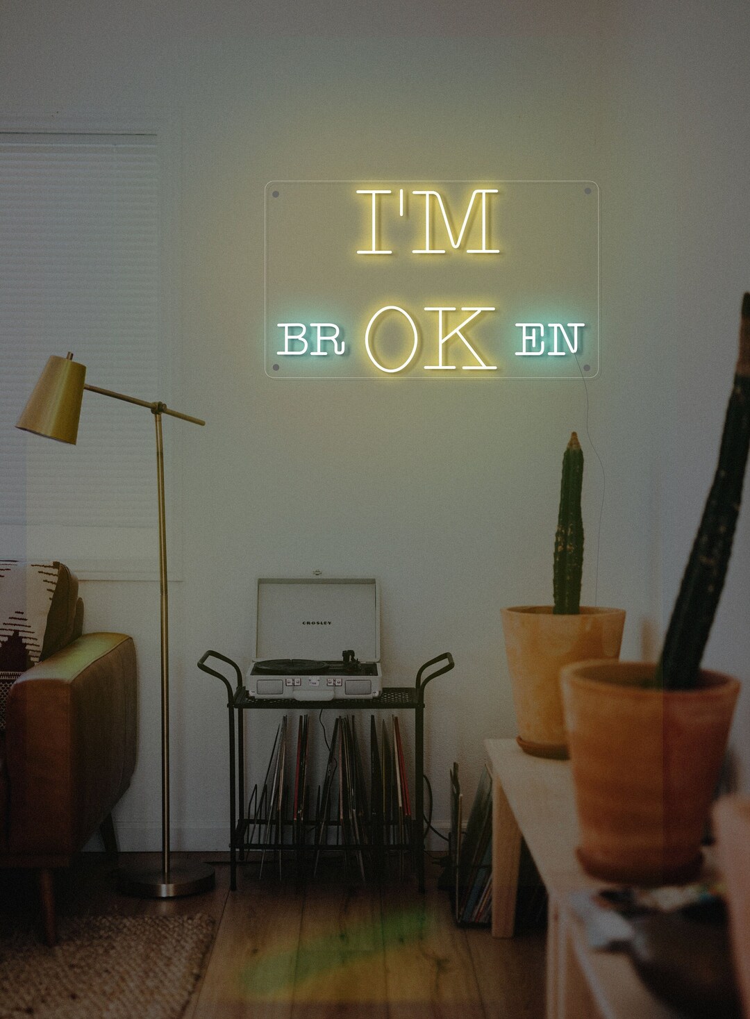 I Am Broken Neon Sign, Chinese Characters Neon Signchinese Letter ...